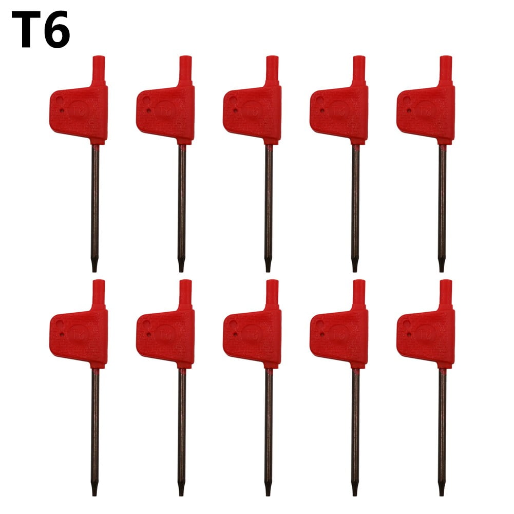 10× Small Torx screwdriver T Wrench Red Flag Type Spanner Key ...