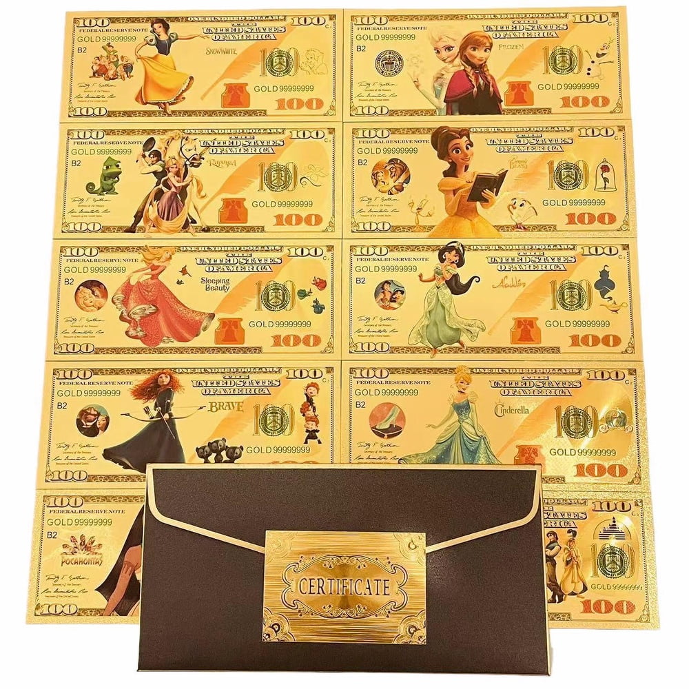 10 Snow Elsa Piccolo grande amore Anime-Inspired Plastic Gold Foil ...