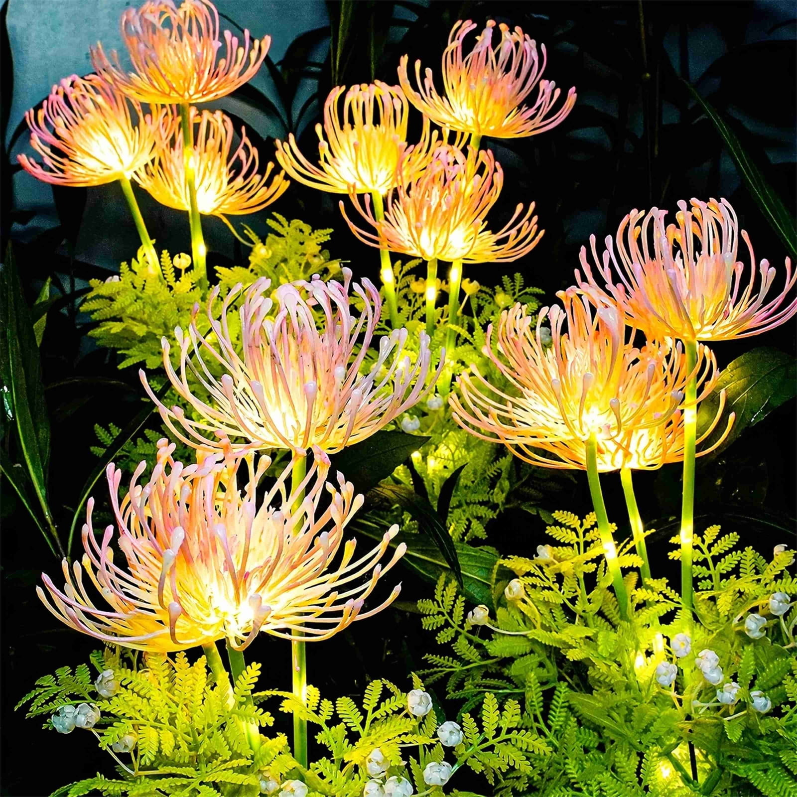 Under 10, Solar Garden Lights, Solar Flowers Stems, Upgraded Panel ...