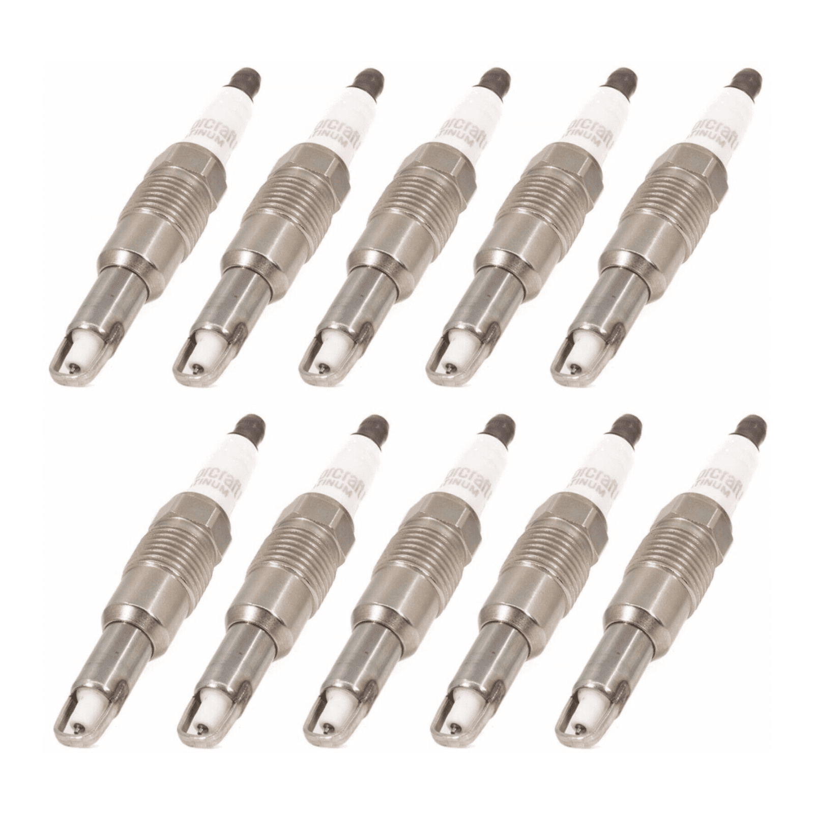 10 Spark Plugs OEM FORD MOTORCRAFT PZT14F F250 F350 F450 F550 6.8L V10 ...