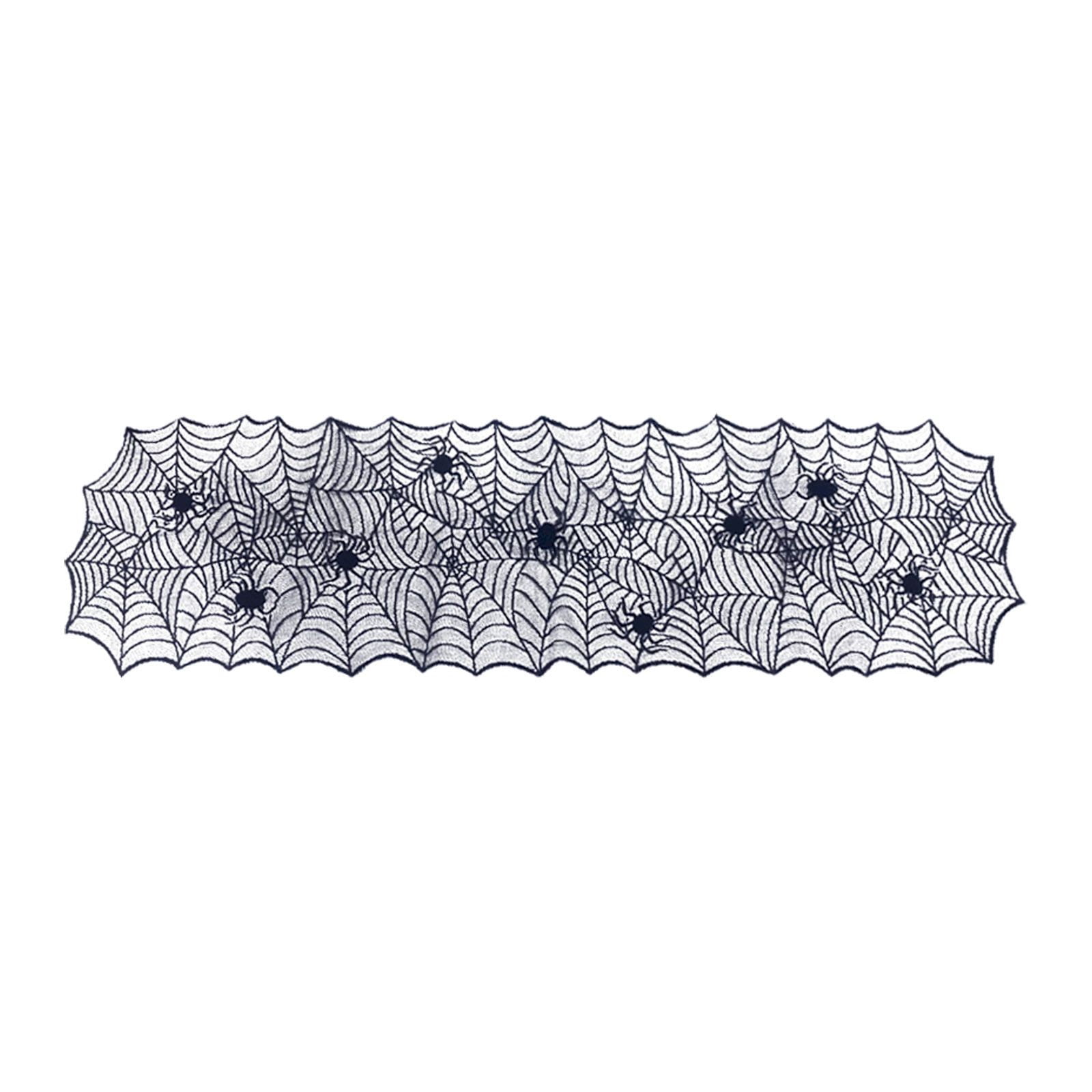 Under $10 Spider Web Tablecloth, Cloth Table Cover, Black Black Lace ...