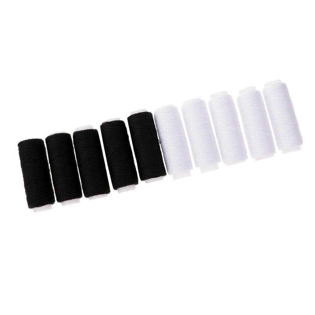 10 Spool Polyester Sewing THREAD Upholstery Jeans Repair - black and ...