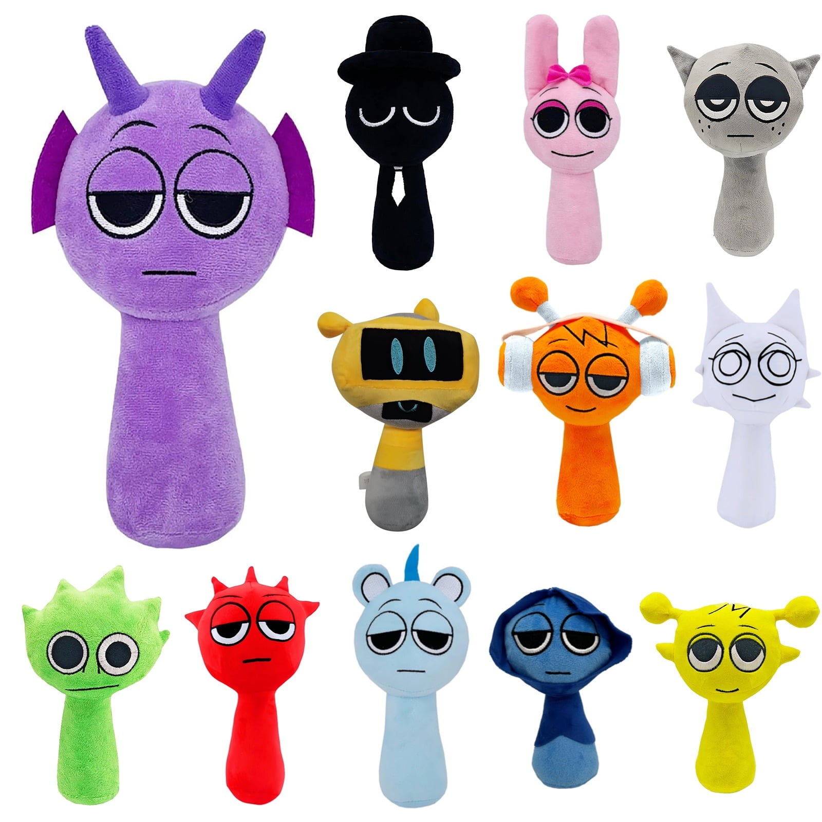 10" Sprunki Plush, Sprunki Game Plush, Wenda Sprunki, Sprunki Gray ...