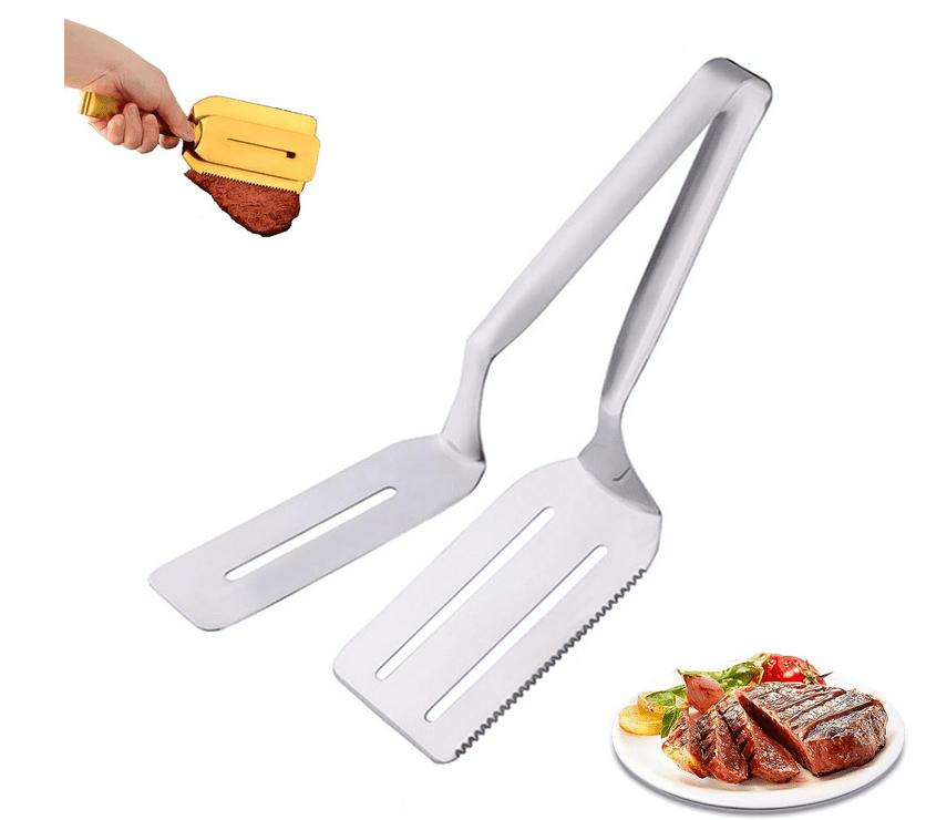 10" Stainless Steel Grill Clamp, 2026 Anti-Scald Double-Sided Spatula ...