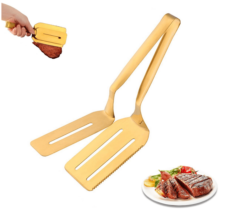 10" Stainless Steel Grill Clamp, 2026 Anti-Scald Double-Sided Spatula ...