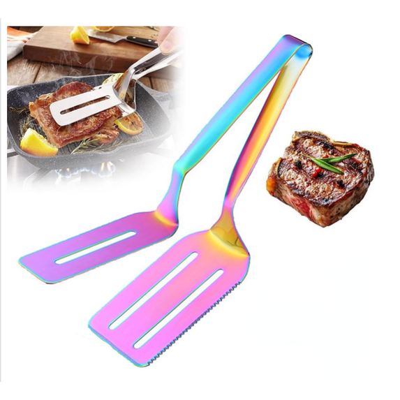 10" Stainless Steel Grill Clamp, 2026 Anti-Scald Double-Sided Spatula ...