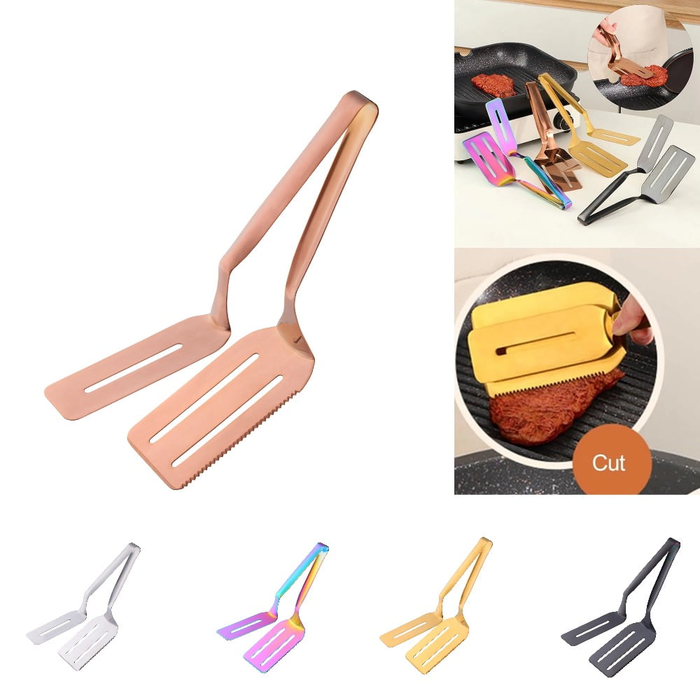 10" Stainless Steel Grill Clamp Spatula, Dishwasher Safe Double-Sided ...