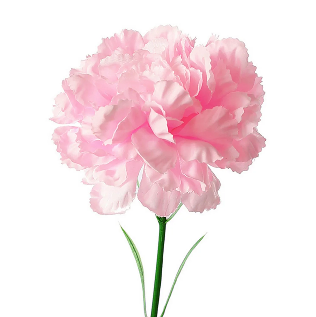 10 Stem Bouquet of Artificial Silk Flower Carnations,Single Flower Head ...