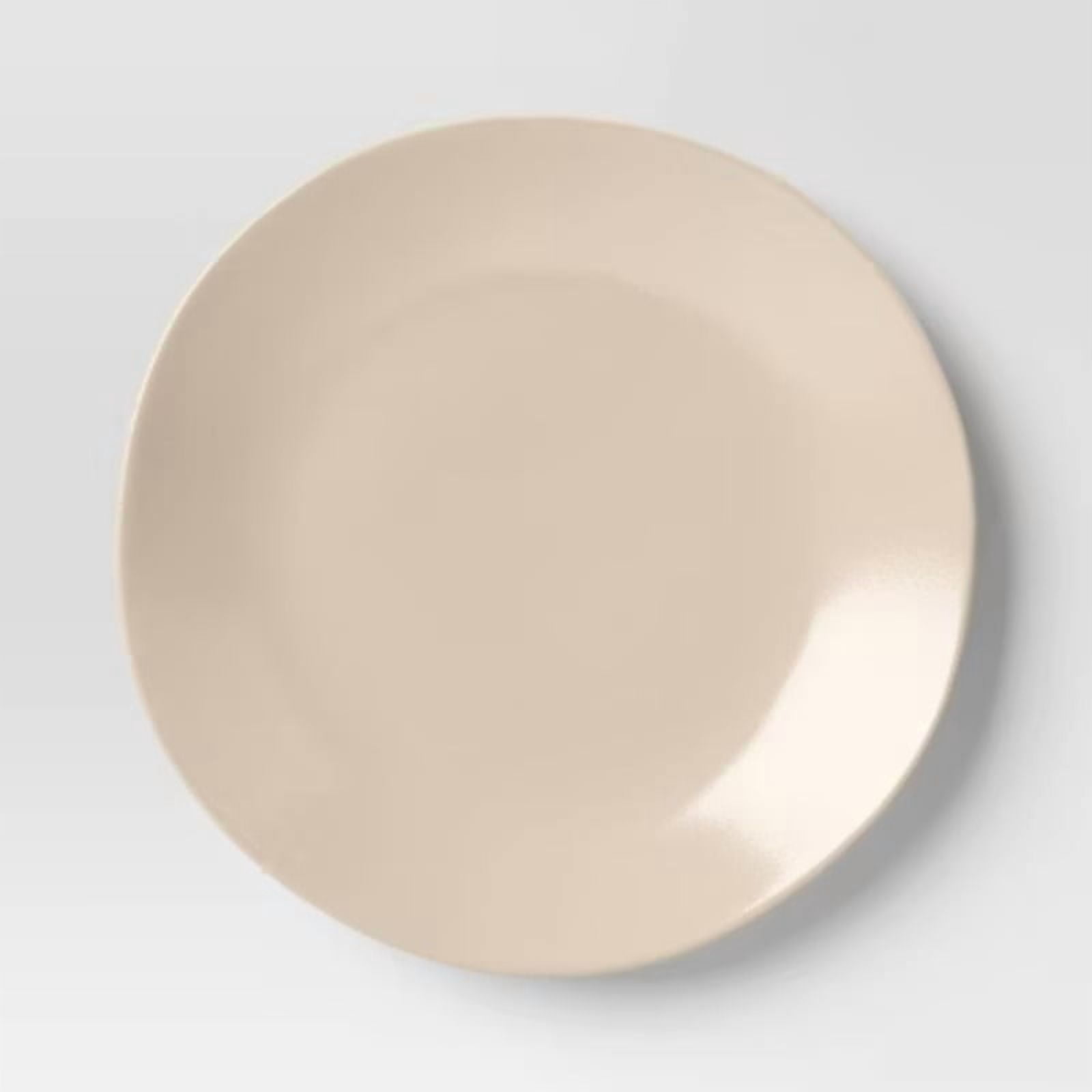 10" Stoneware Aralia Organic Coupe Dinner Plate Beige - Walmart.com