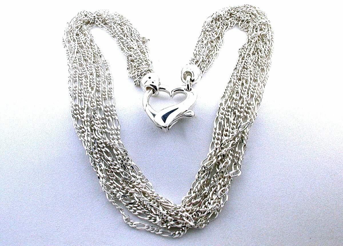 10 Strand 2.5mm Cobra Italian Sterling 18 Inch Custom Choker Necklace ...