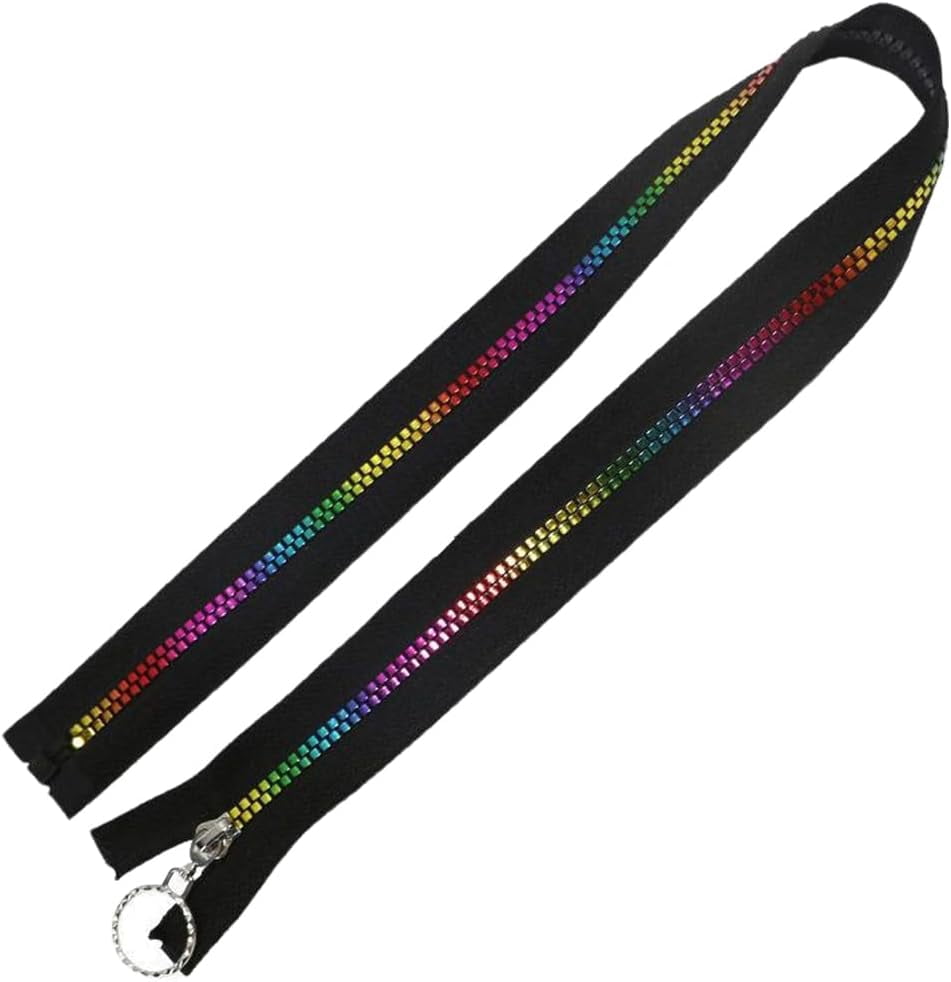 10 Strand 5 Nylon Coil Zippers Rainbow Zipper Tape Resin Coil Colorful ...