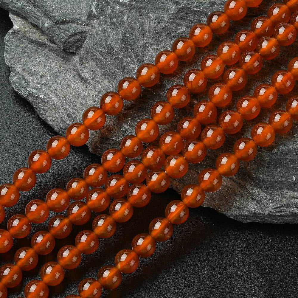 10 Strand Gemstone Beads Strands Natural Carnelian Dyed Round 6mm Hole ...