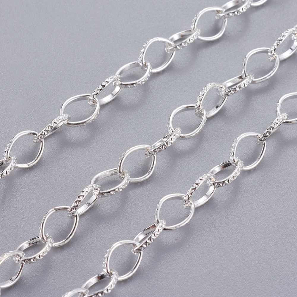 10 Strand Iron Cable Chains Textured Unwelded with Spool Flat Oval ...