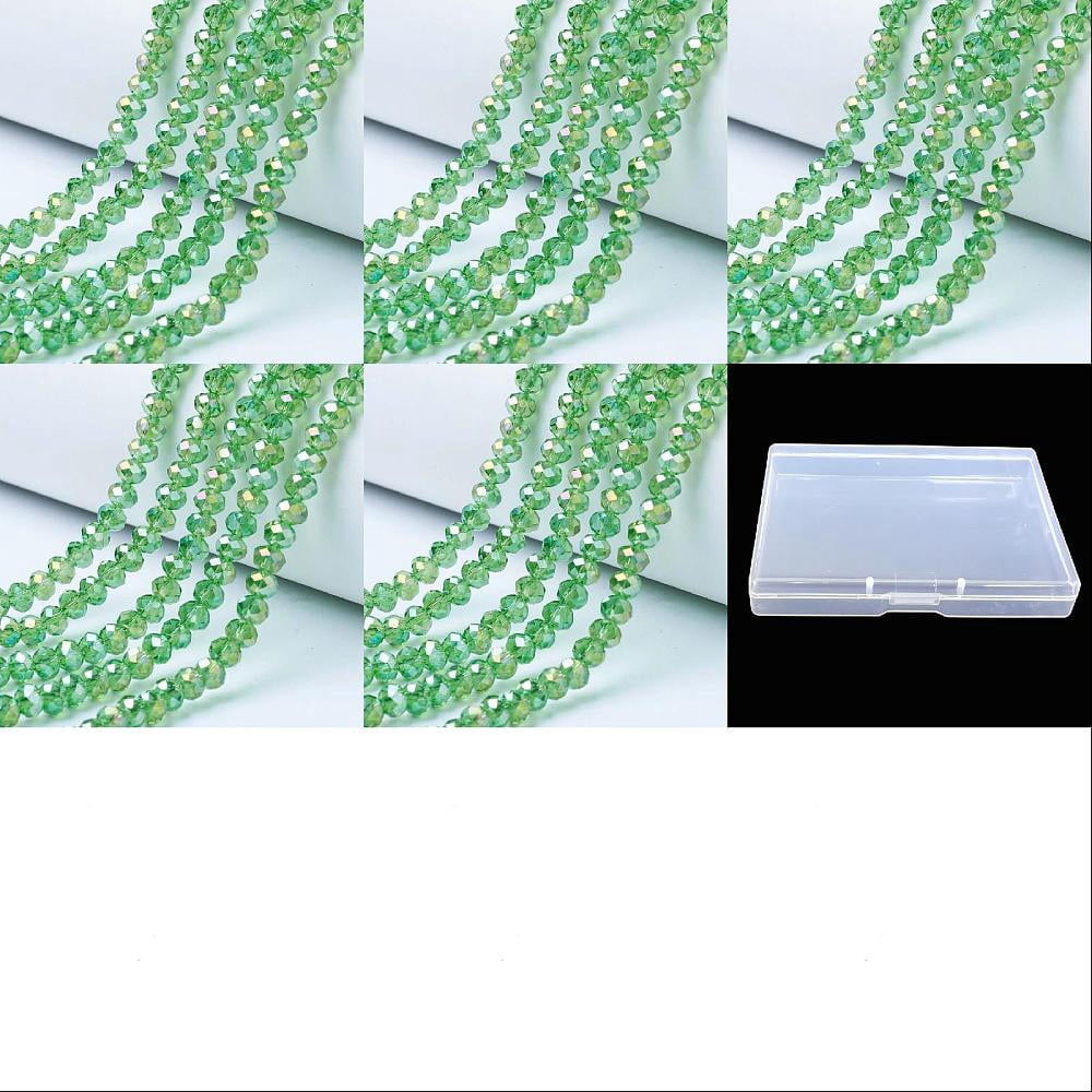 10 Strands 5 Styles Electroplate Glass Beads Strands AB Color Plated ...