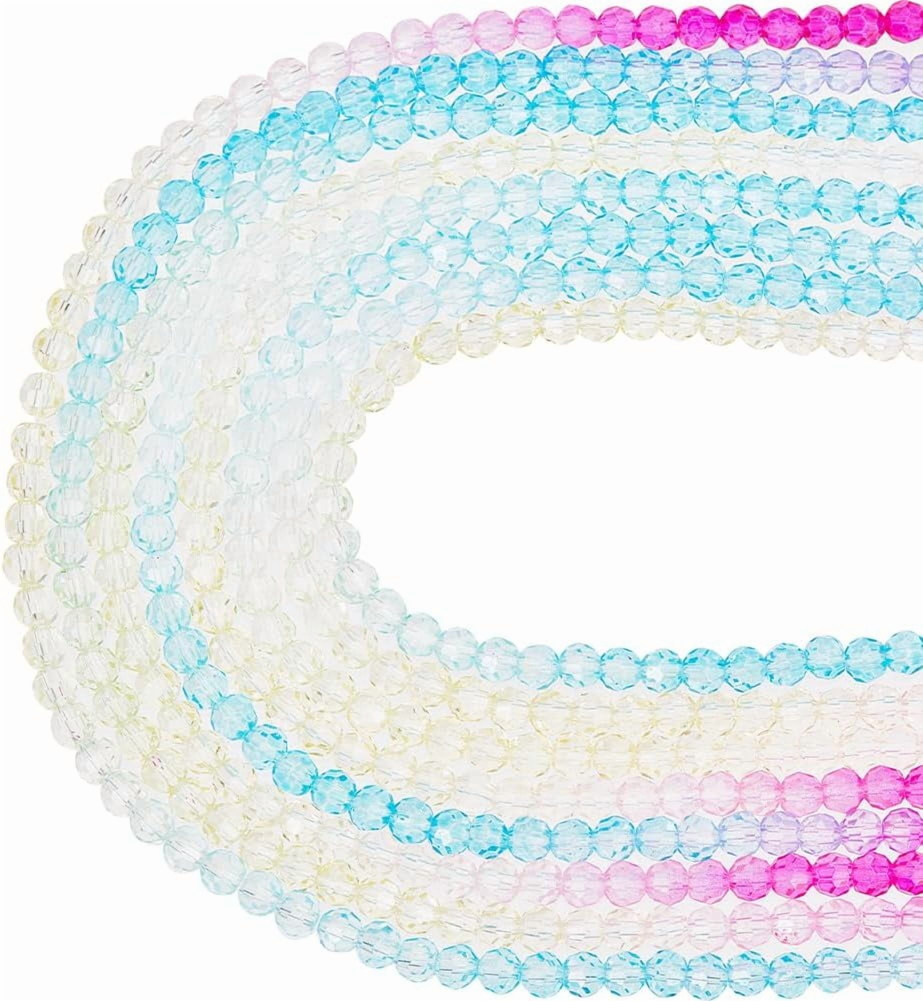 10 Strands Transparent Gradient Color Glass Beads Strands Segmented ...
