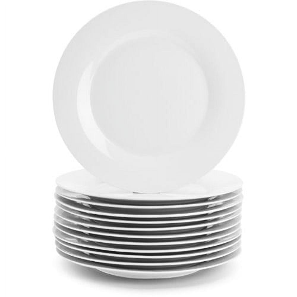 10 Strawberry Street Ceramic Dinner Plate, 10.5" Round, Set of 12 ...