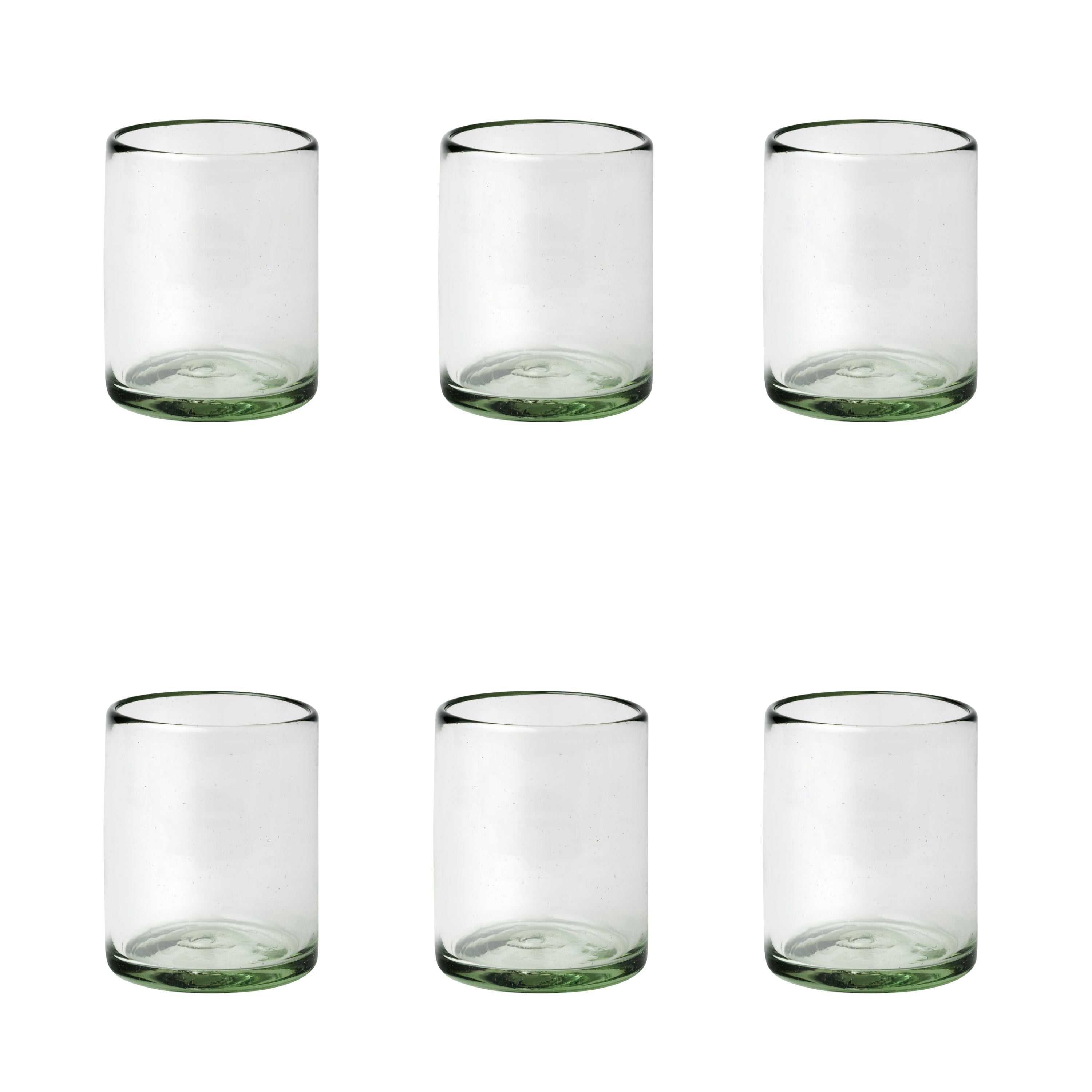 10 Strawberry Street Clear DOF Handblown Mexican Glass, Set of 6 ...