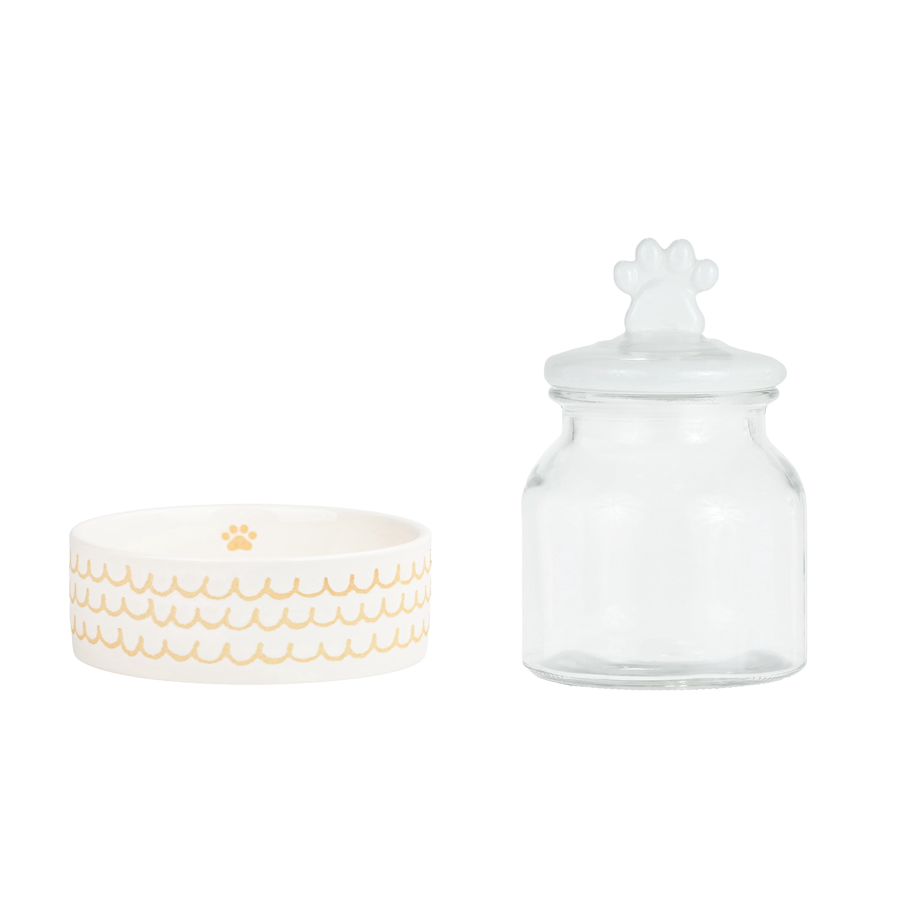 10 Strawberry Street Fetch & Feed Pet Bowl & Treat Canister Set, Small ...