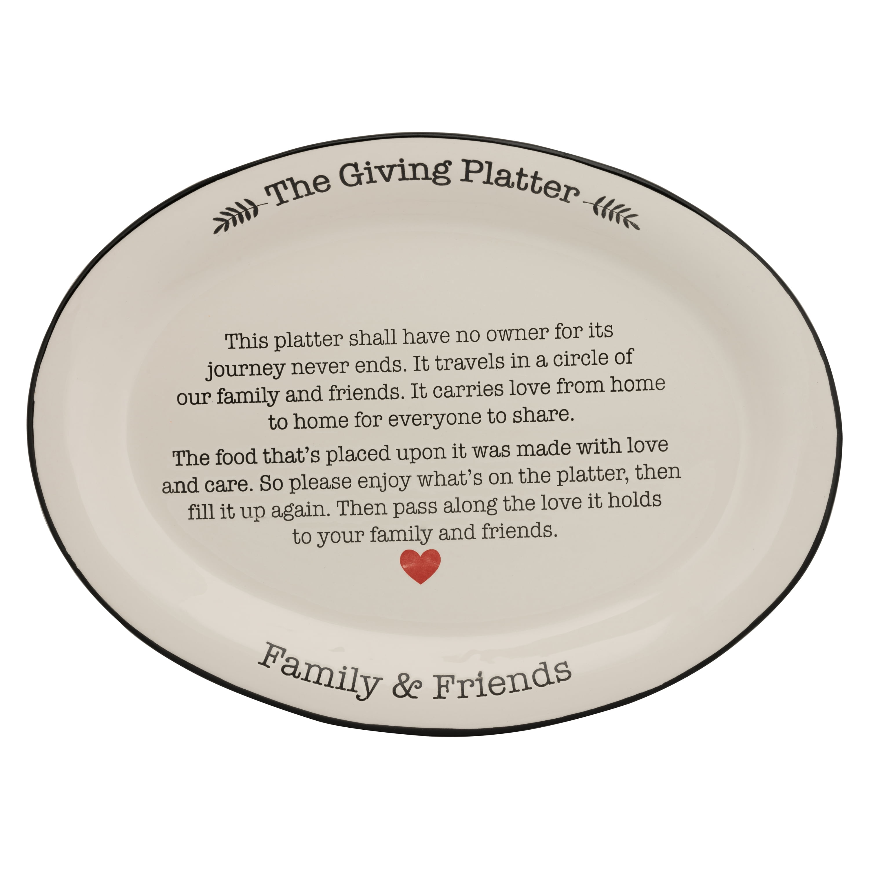 10 Strawberry Street Friends & Family Giving Plate - Walmart.com