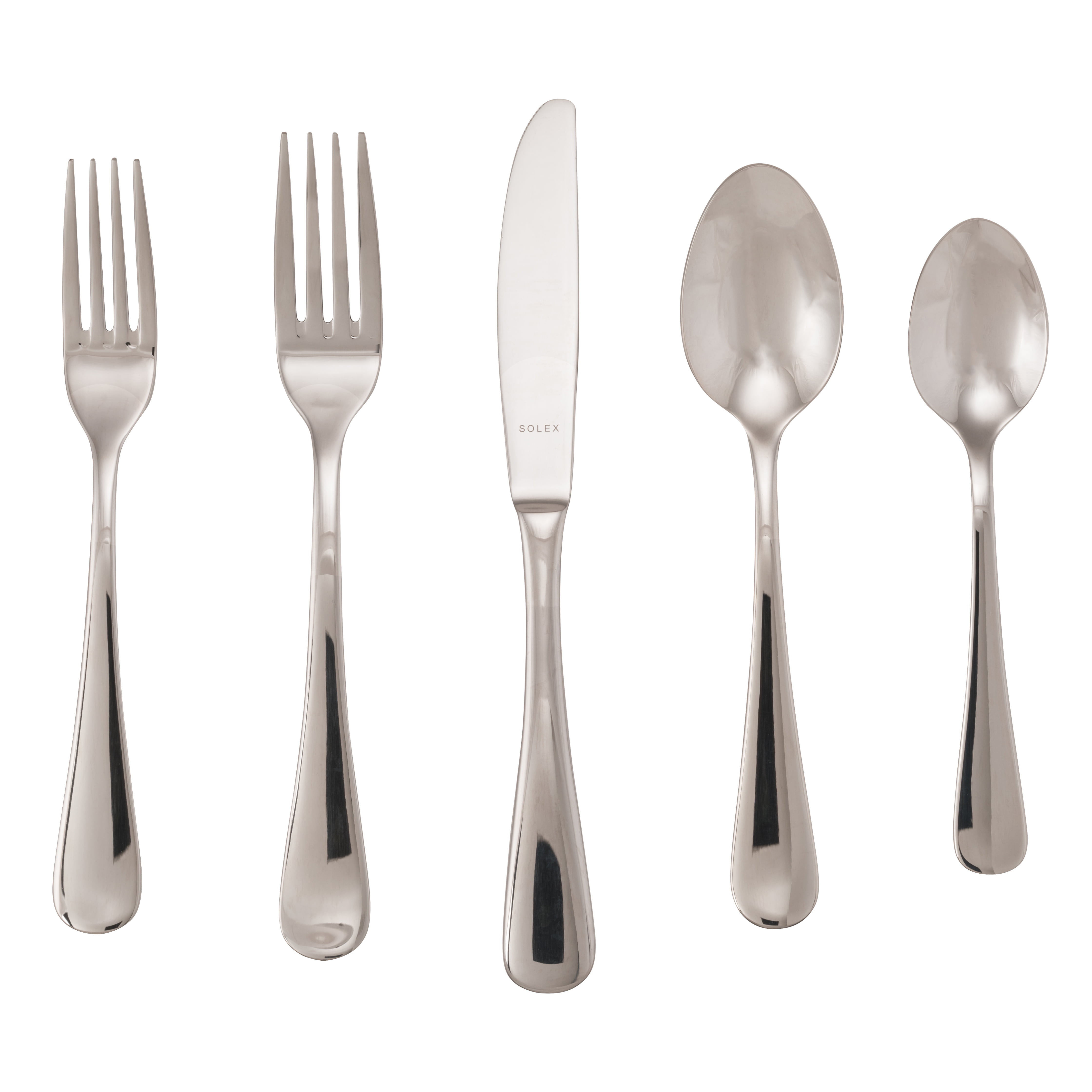 10 Strawberry Street Julia 20 Piece 18/10 Stainless Steel Flatware Set ...