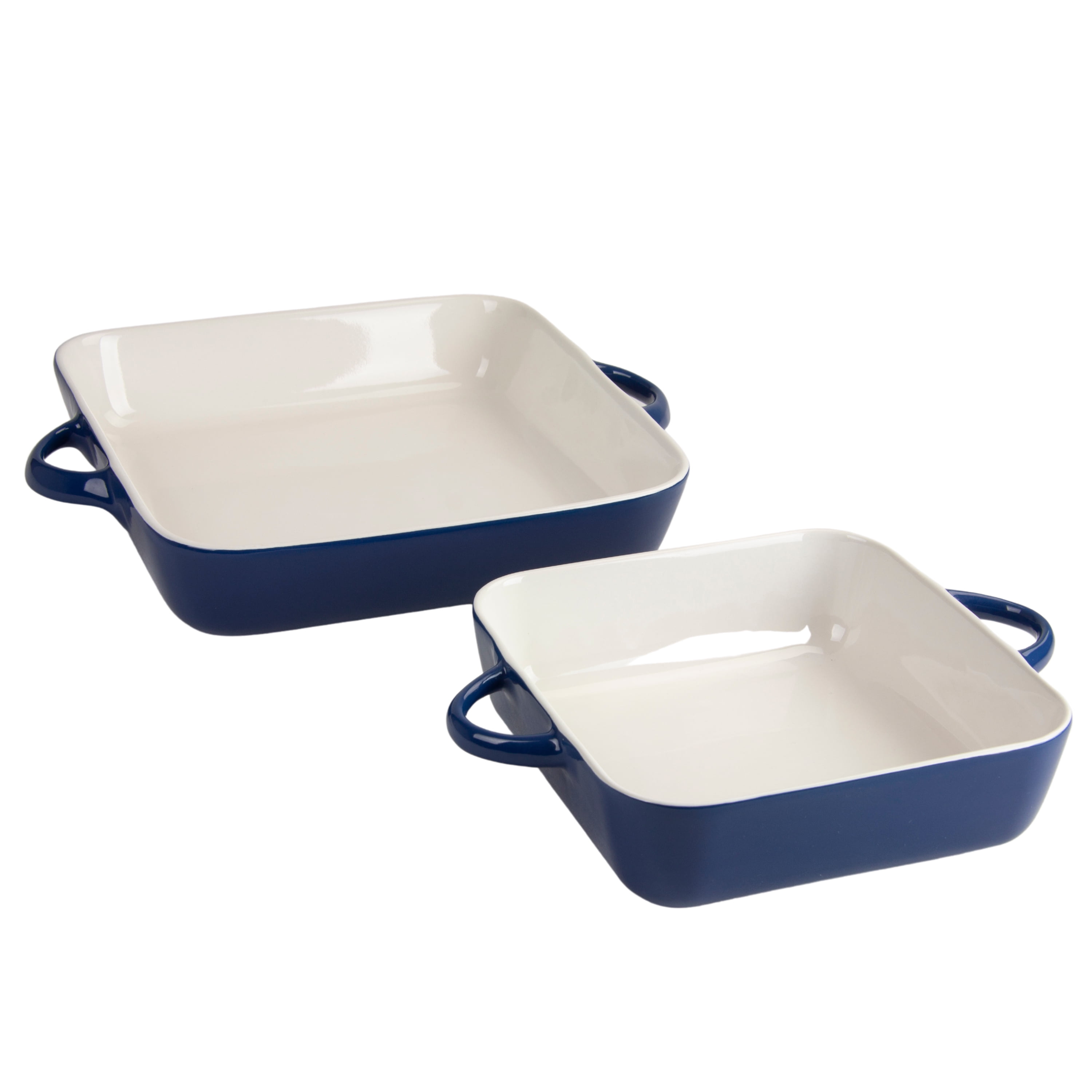 10 Strawberry Street Sienna Square 10" and 8" Stoneware Bakeware Set of 2, Blue - Walmart.com
