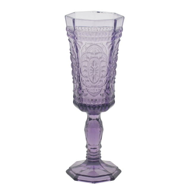 10 Strawberry Street Vatican 4 oz Champagne Flute, Set of 6, Amethyst ...