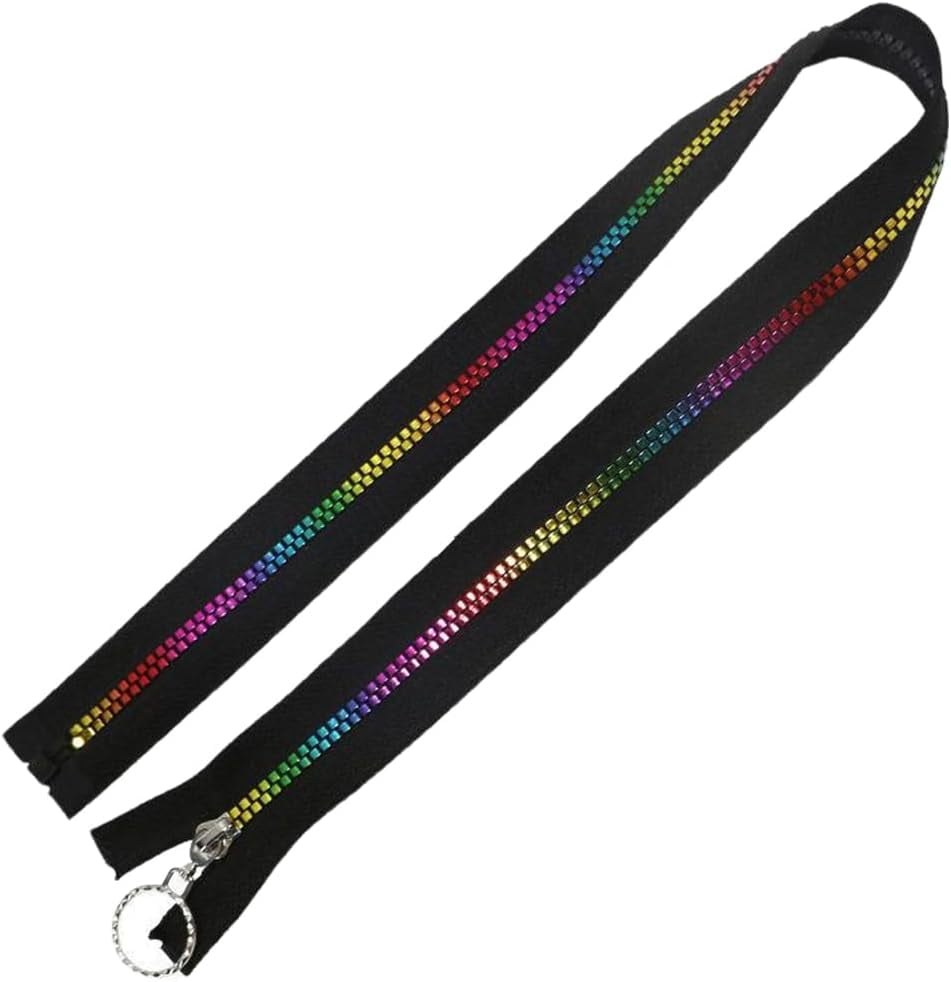 10 Strings Black Zipper Tape Coat Zipper #5 Plastic Separating Coil ...