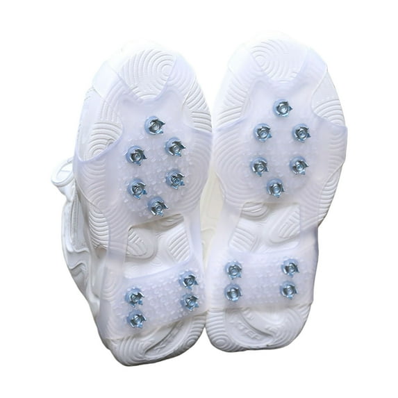 10 Studs Antislip Ice Cleats For Winter Shoes Covers Steel Spikes ...