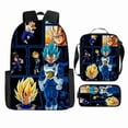 10 Styles Anime Fighter Character Print 17 Inch 3-Piece Backpack Set ...