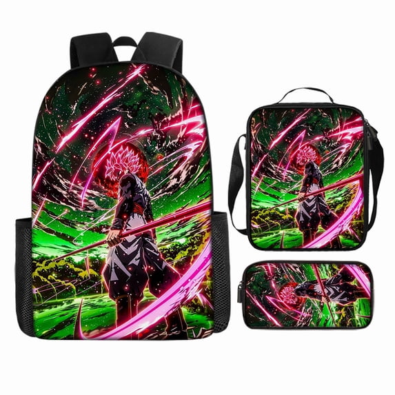 10 Styles Glowing Aura Super Warrior Print 17 Inch 3 Piece Backpack ...