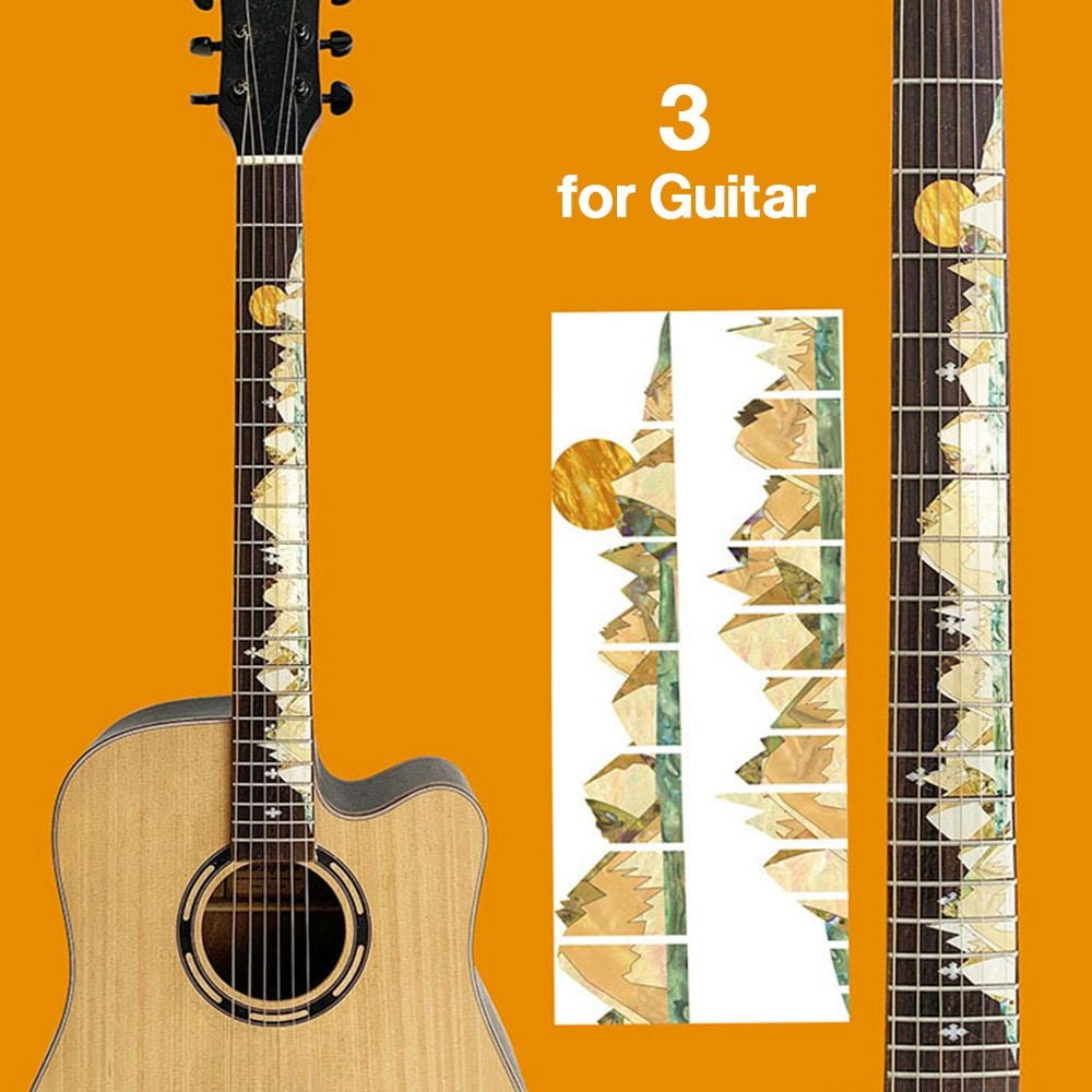 10 Styles Music Instrument Decorations Beautiful Ultra Thin Stickers ...