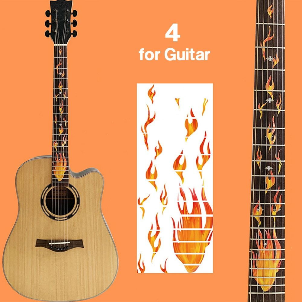 10 Styles Music Instrument Decorations Beautiful Ultra Thin Stickers ...