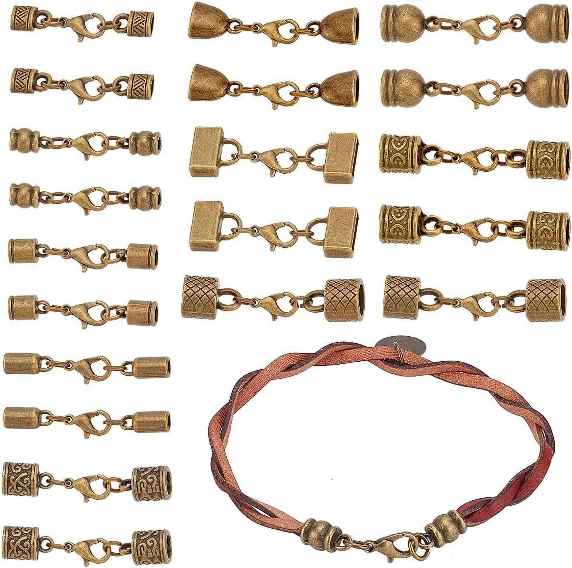 10 Styles Tibetan End Caps 20 Sets Leather Cord End Caps Alloy Tube ...