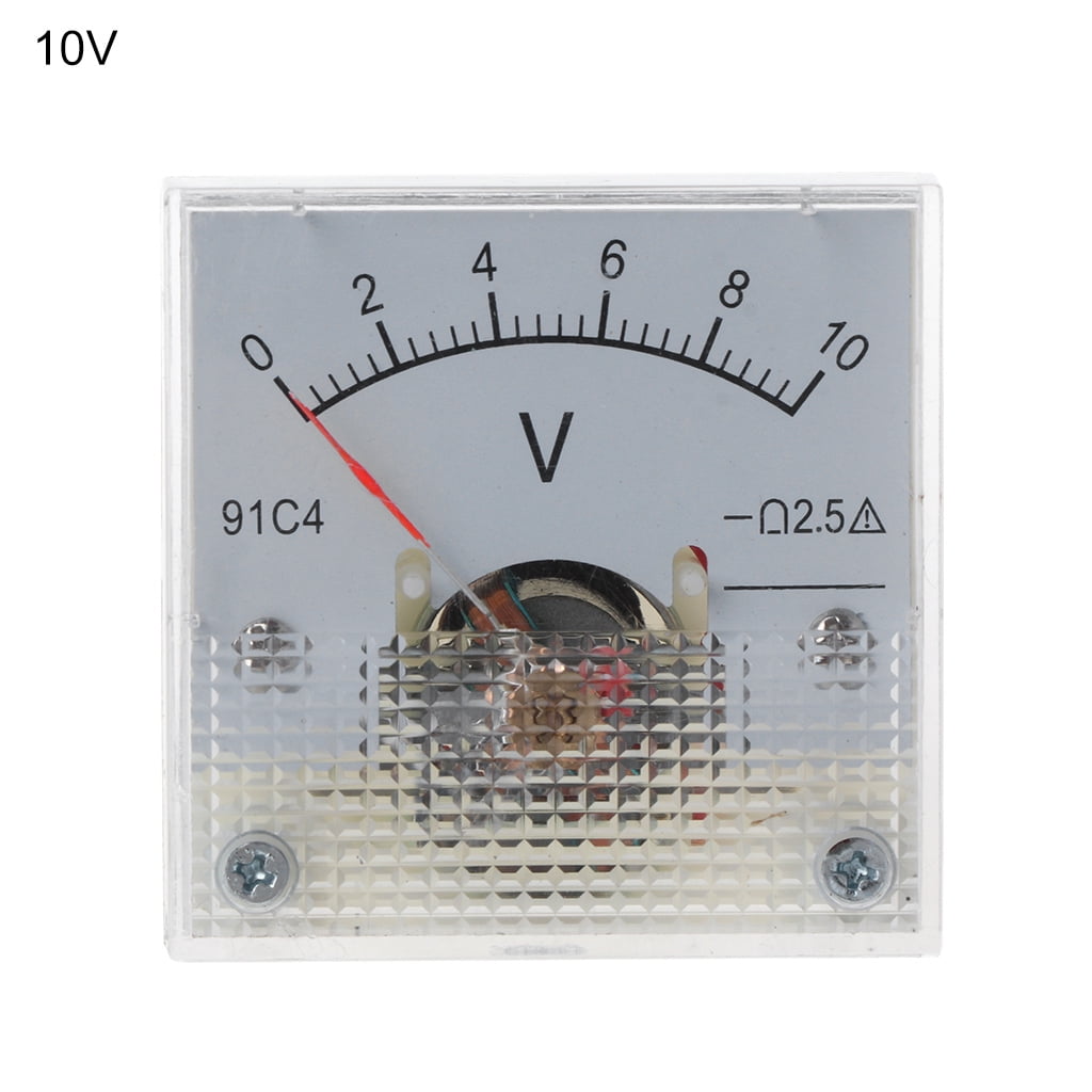 10 Styles Voltmeter DC Rectangular Plastic Analog Panel Volt Voltage ...