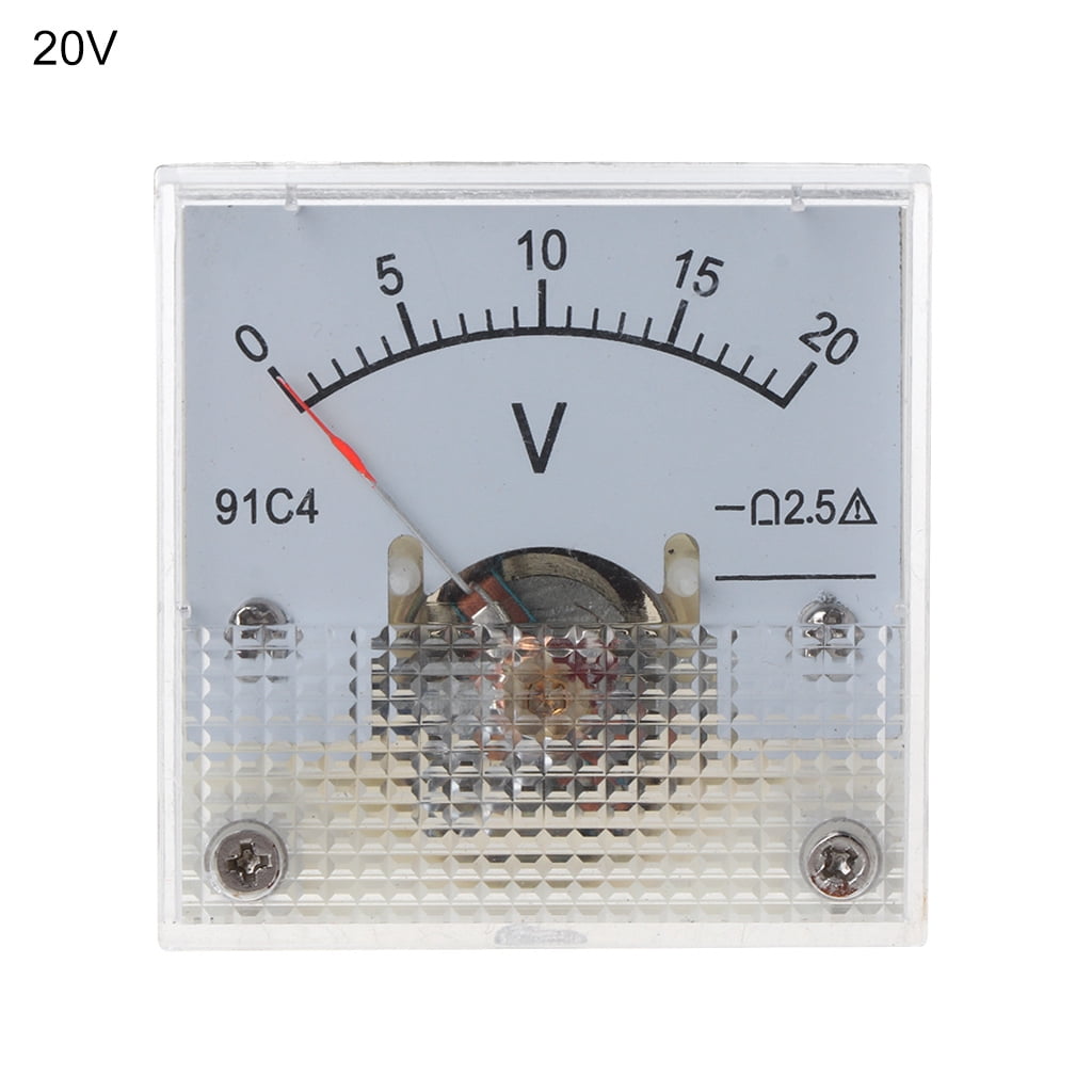 10 Styles Voltmeter DC Rectangular Plastic Analog Panel Volt Voltage ...