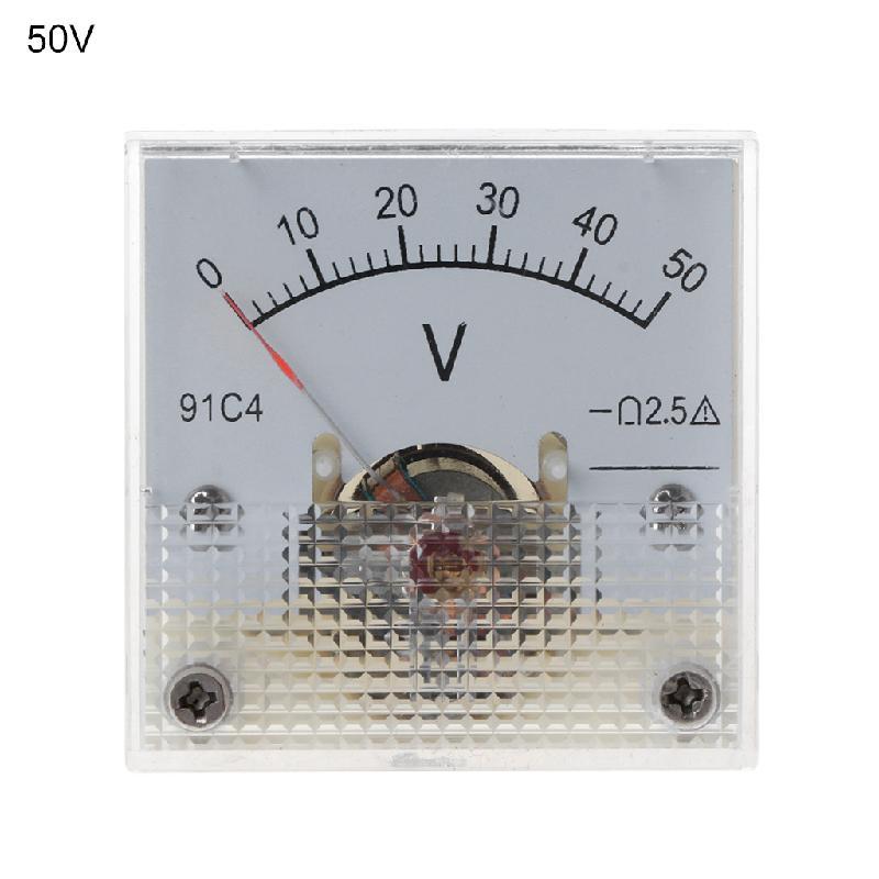 10 Styles Voltmeter for DC Rectangular Plastic Analog Panel Volt ...