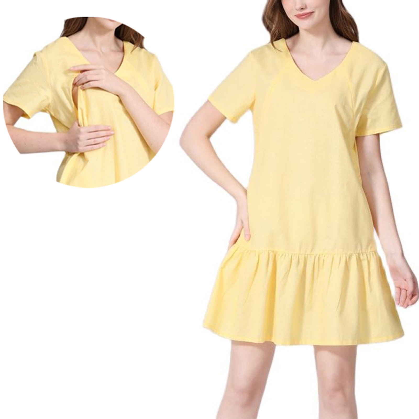 Under 10,Summer Maternity Dress, Casual Open Top, Loose Fit, Short ...