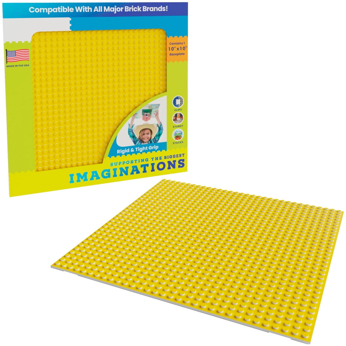 10" Sunny Yellow Baseplate (10Pack) - Walmart.com
