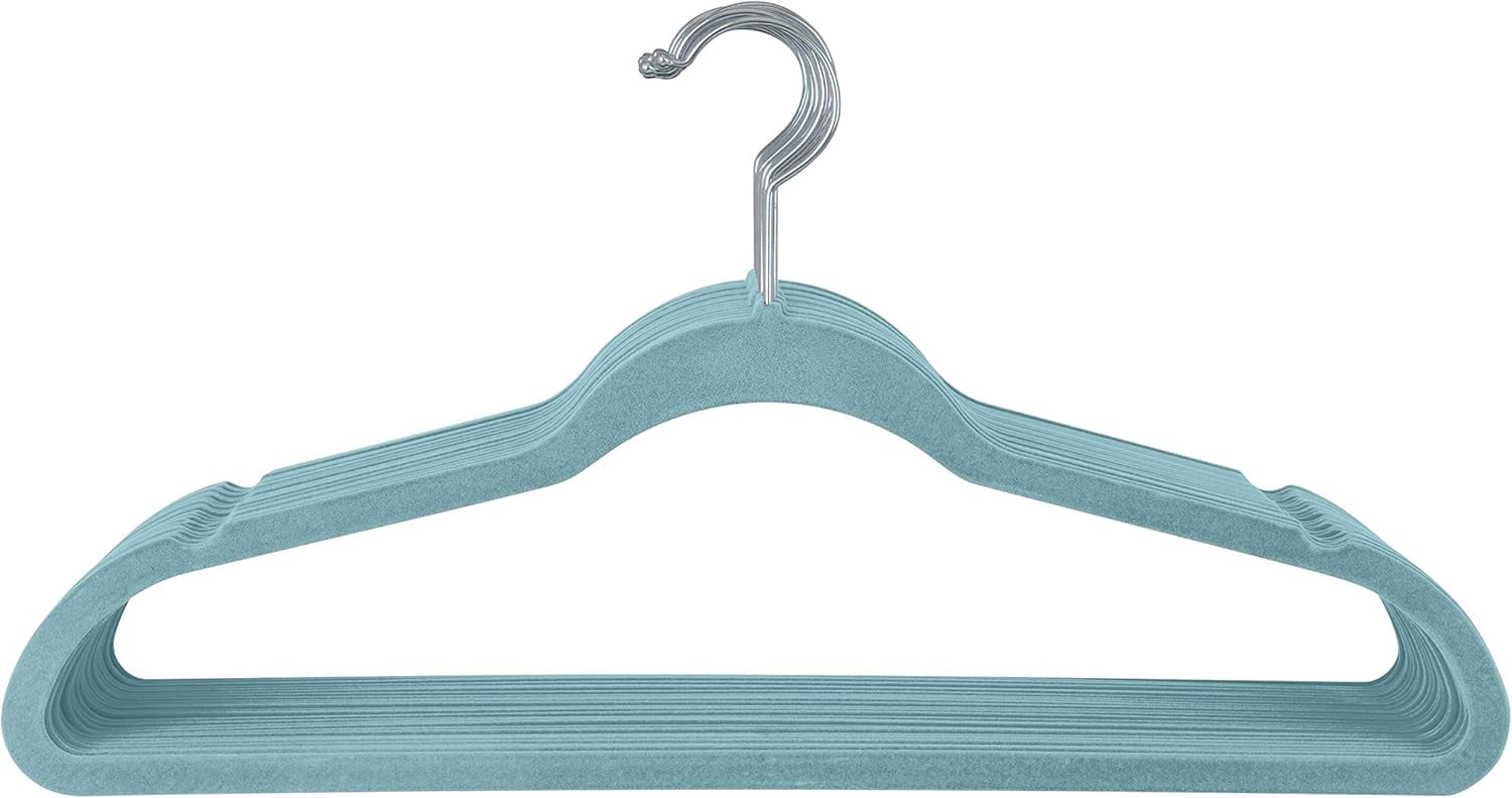 10 Super Slim Velvet Huggable Hangers in Black - Walmart.com