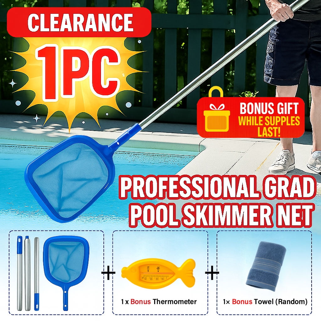 Ihhxbz Swimming Pool Leaf Skimmer Net, 3-Section Telescopic Aluminum ...