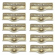 2 Switch Plate Tags ATTIC Name Signs Labels Chrome Brass Traditional ...