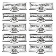 Switch Plate Tags DRIVEWAY Name Signs Labels Chrome Brass Traditional ...