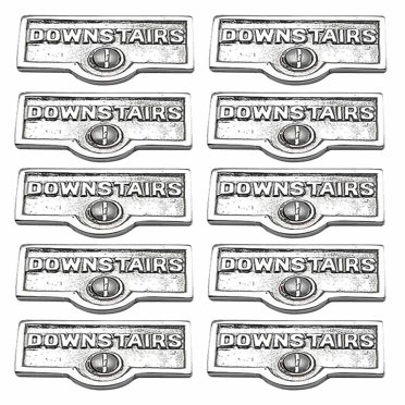 10 Switch Plate Tags MUDROOM Name Signs Labels Chrome Brass Traditional ...