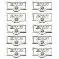 10 Switch Plate Tags ENTRY Name Signs Labels Chrome Brass Traditional ...