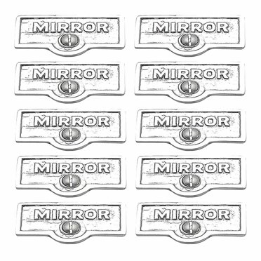 2 Switch Plate Tags DEN Name Signs Labels Chrome Brass Traditional ...