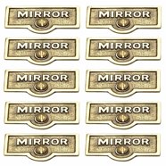 2 Switch Plate Tags ATTIC Name Signs Labels Chrome Brass Traditional ...
