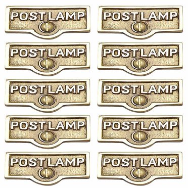 Switch Plate Tags LANTERN Name Signs Labels Lacquered Brass Traditional ...