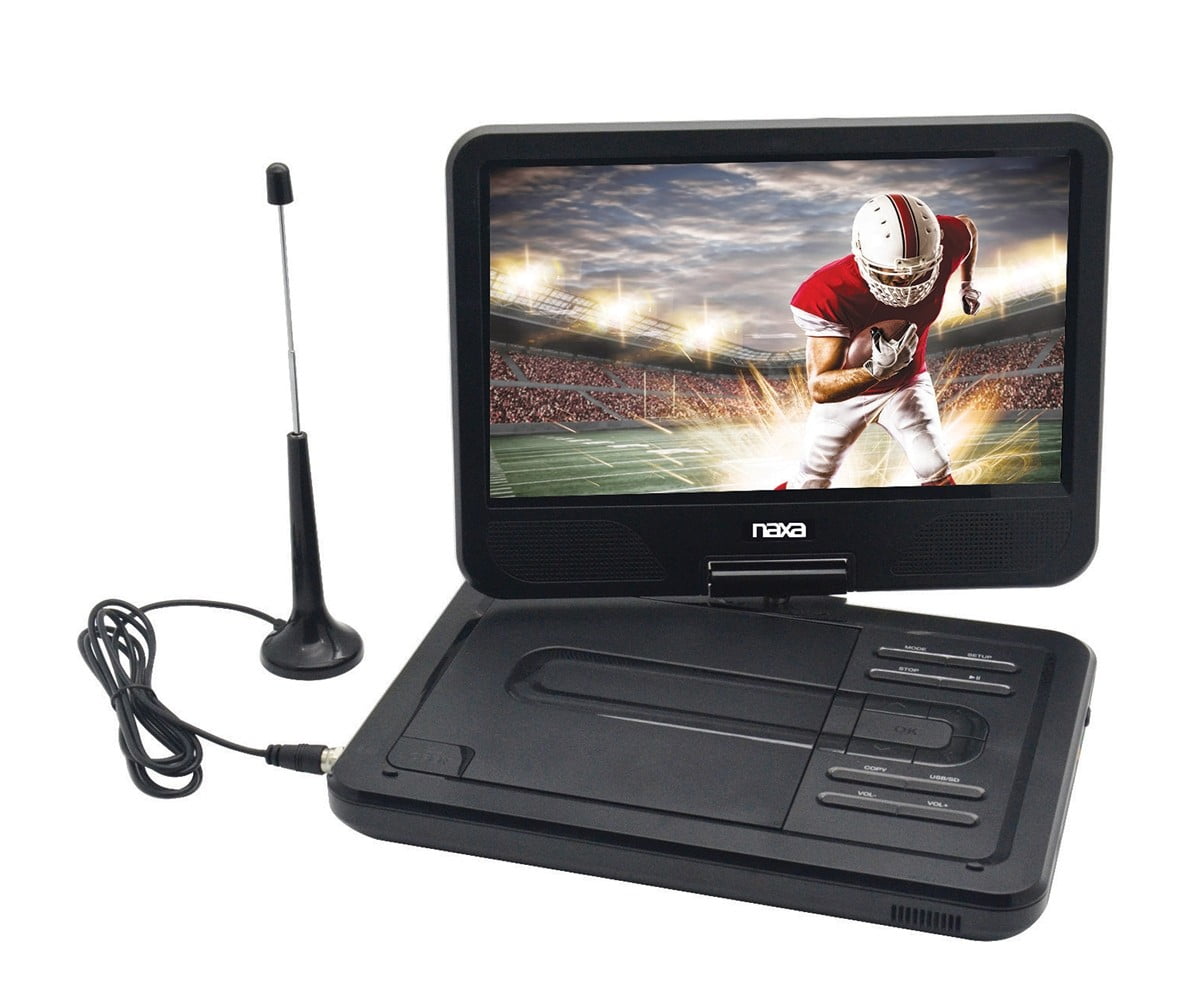 10” TFT LCD Swivel Screen Portable DVD Player with TV, USB/SD/MMC ...