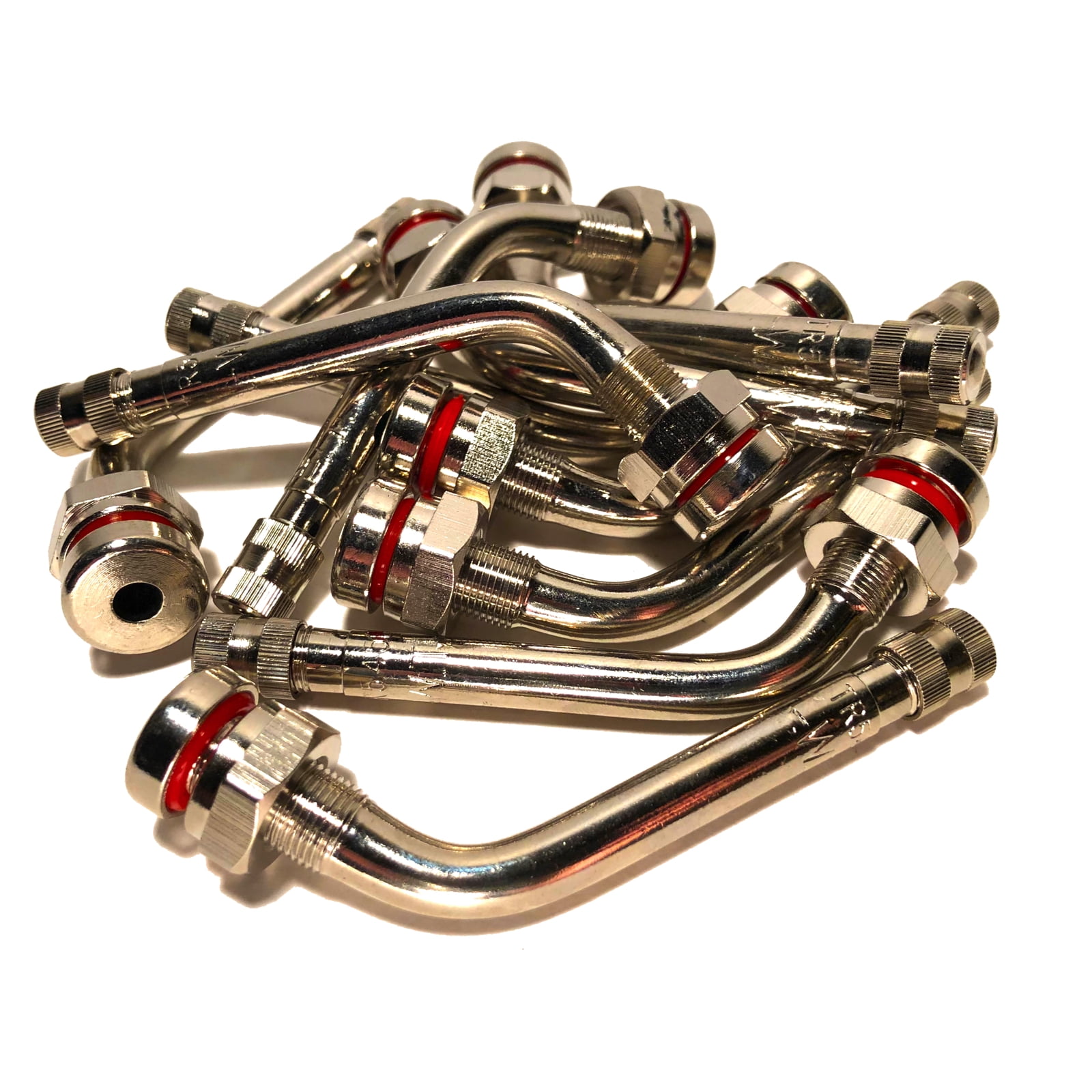 10 TR545D 60-degree Bend Valve Stems. nickel-plated Brass, Clamp-in for ...