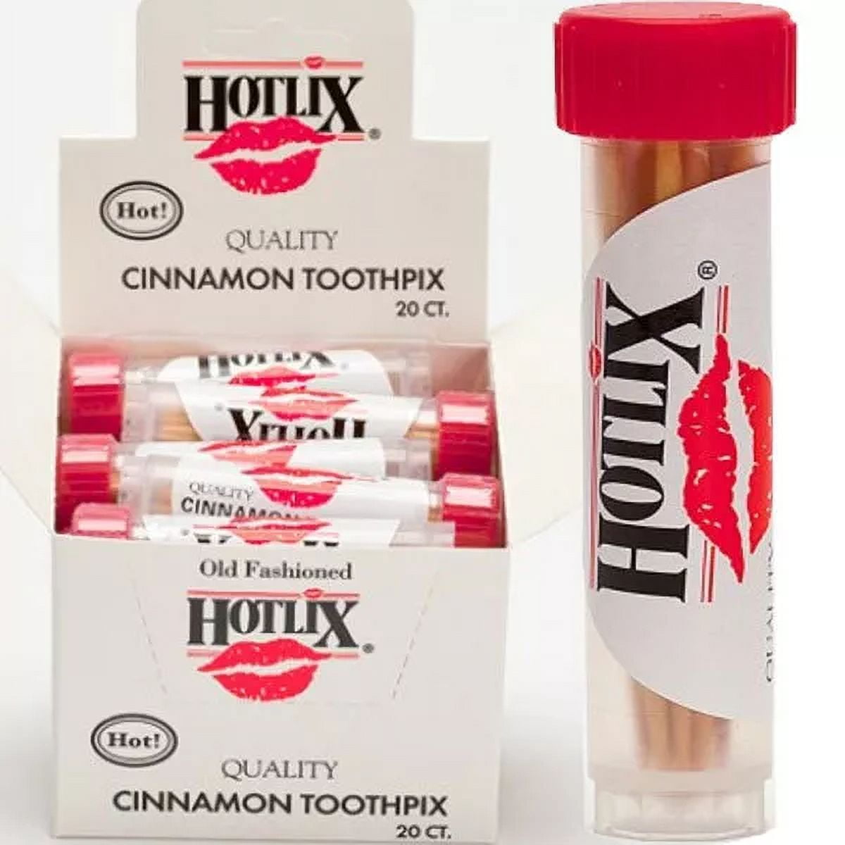 10 TUBES HOTLIX CINNAMON FLAVORED TOOTHPICKS TOOTHPIX HOT FIRE BALL ...